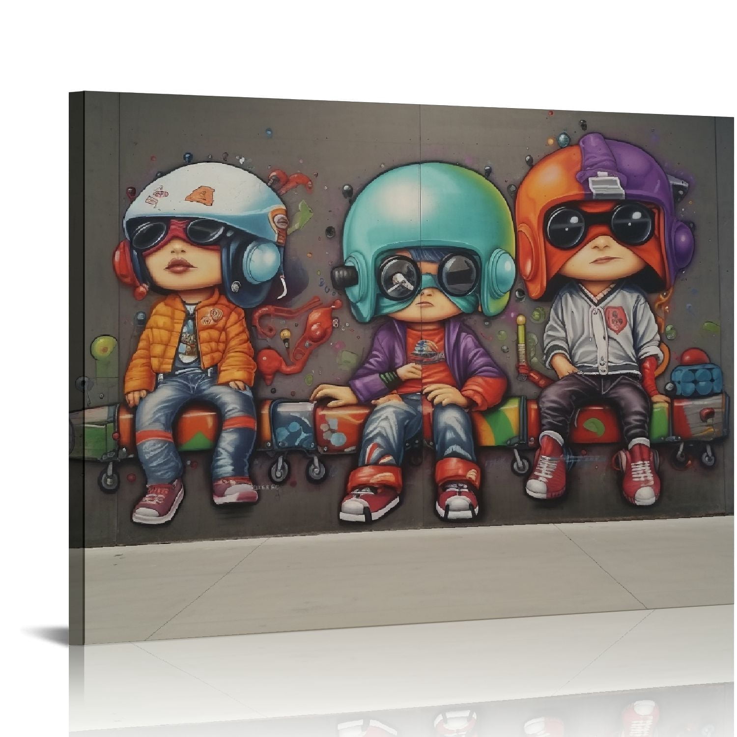 Creowell Graffiti Canvas Wall Art,Modern Street Graffiti Wall Art ...