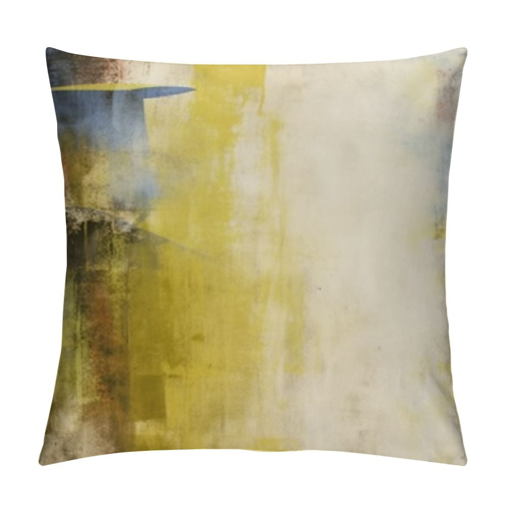Creowell Gray and Beige Pillow Covers, Taupe Abstract Art Painting ...