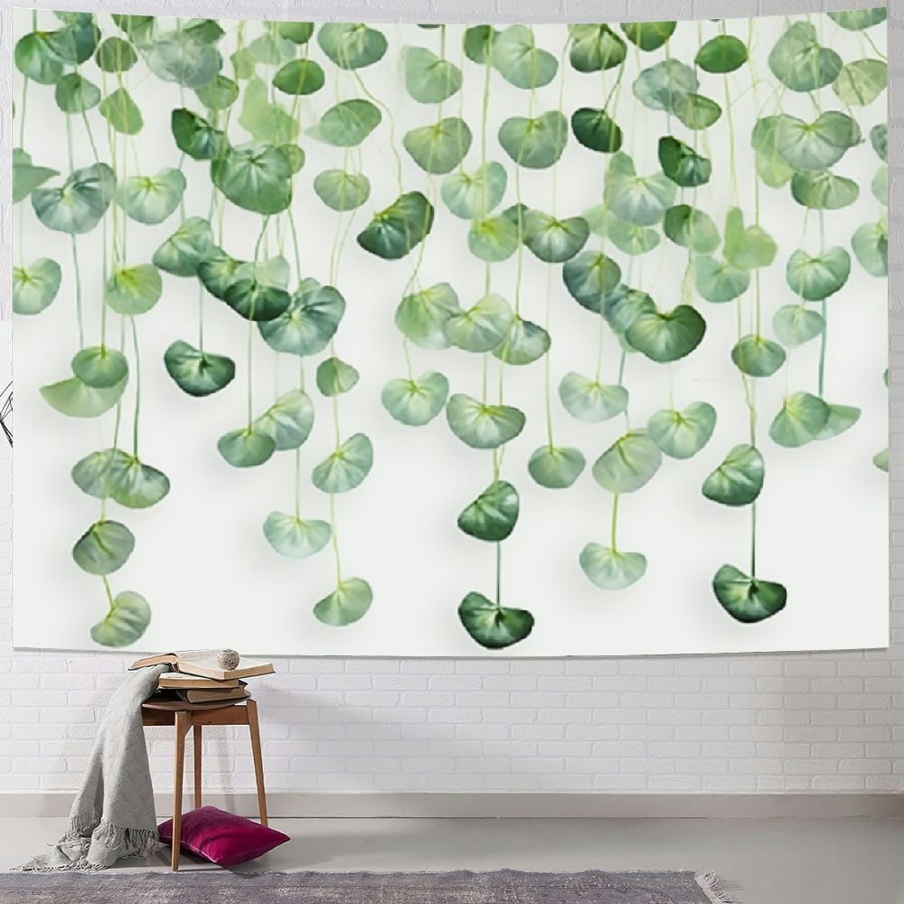 Creowell Green Plant Decor Tapestry for Teen Girl Bedroom, Aesthetic ...
