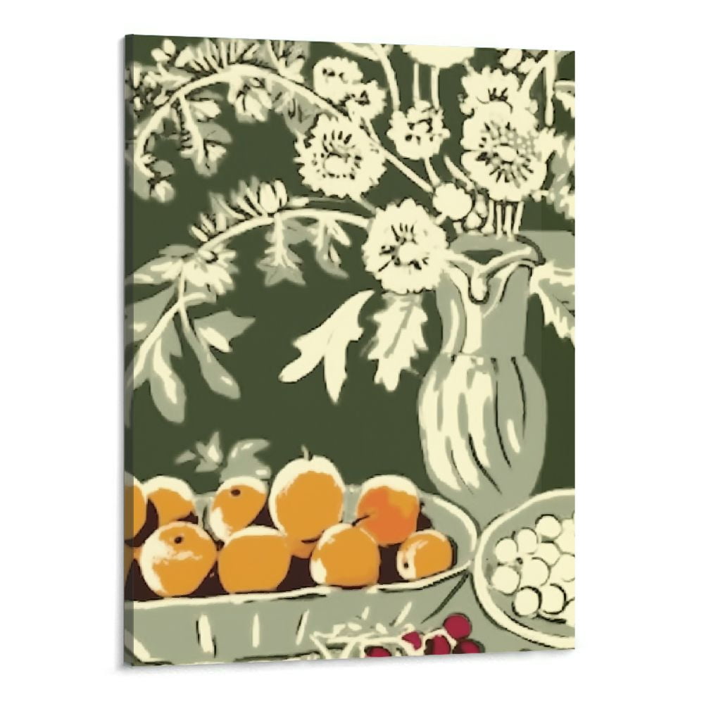 Creowell Green Vase Canvas Art Wall Irregular Shape Prints And Posters ...