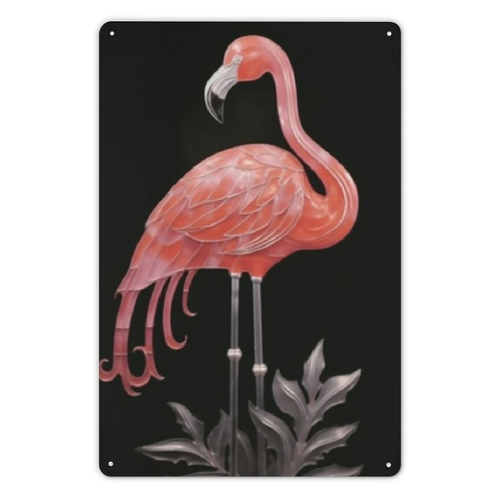 Creowell Hanging Flamingo Plant Plaque Sign for Home Garden Restaurants ...