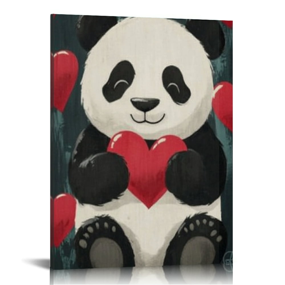 Creowell Hearts Romanticism Art Modern Canvas Prints Wall Decor 16x20in ...