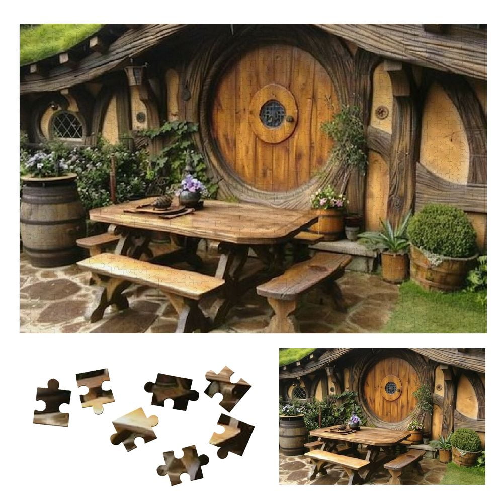 Creowell Hobbit House Wooden Jigsaw Puzzle For Adults Puzzle Crush