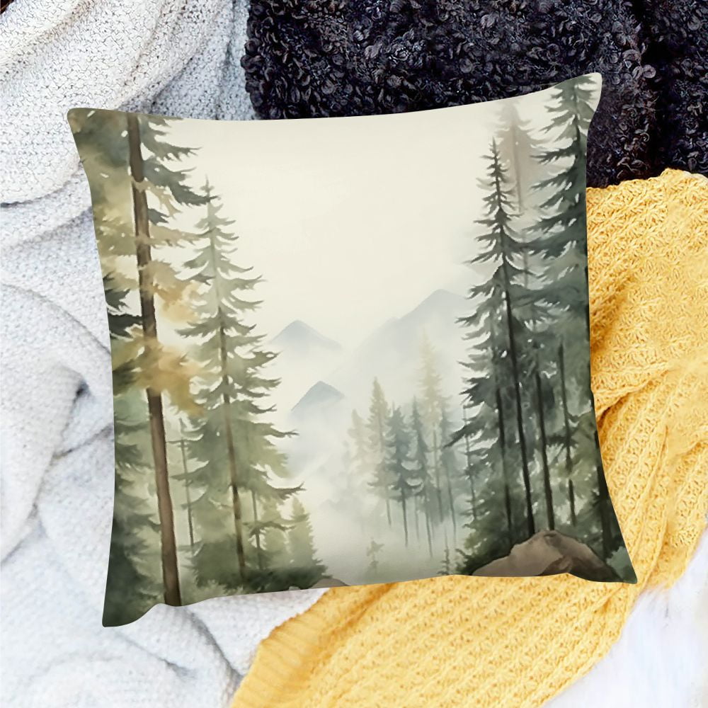 Creowell Home Decor Throw Pillows Cover Trees Theme for Home Sofa Couch ...