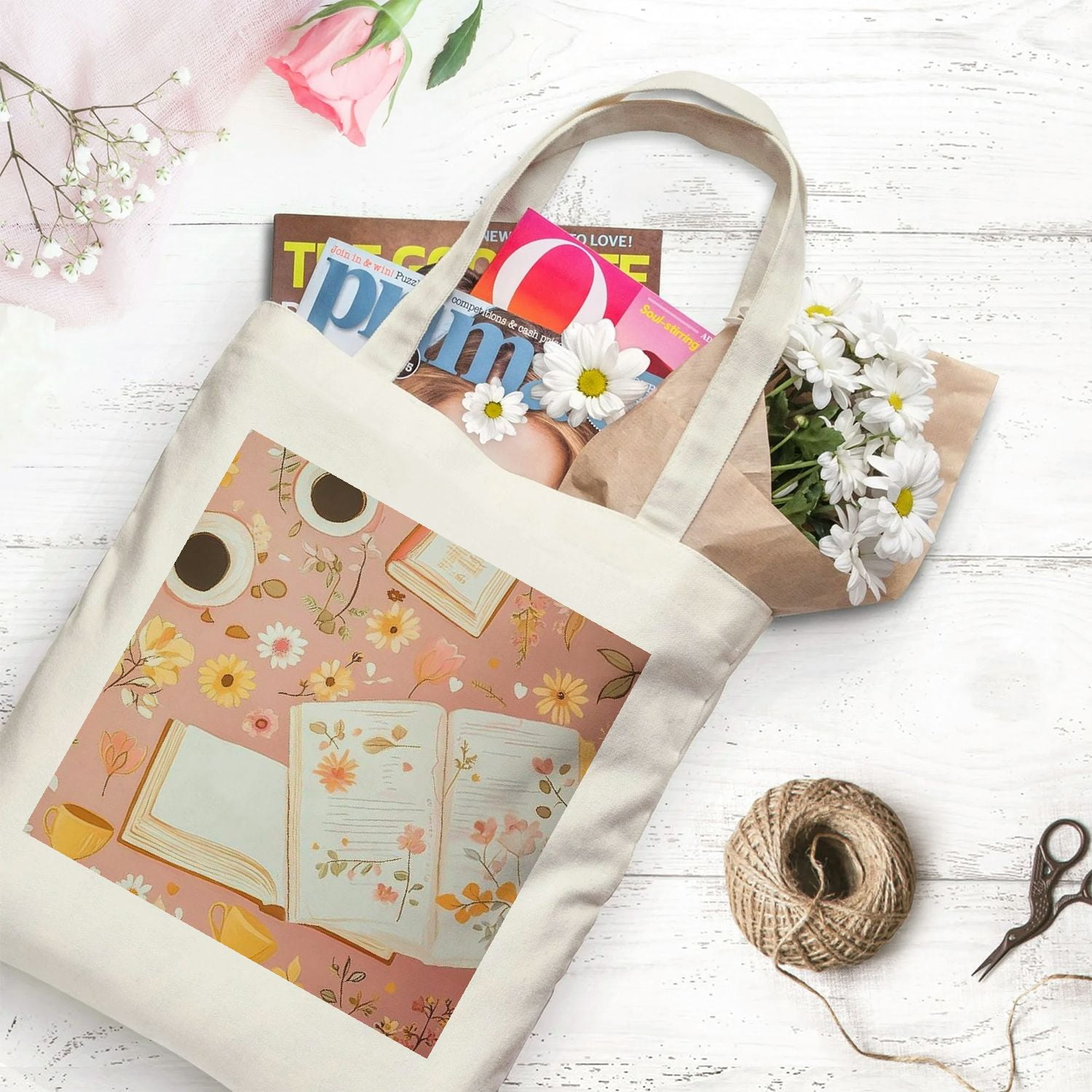 Creowell Horse Grocery Bag Rustic Farmhouse Canvas Bag,Farmhouse ...