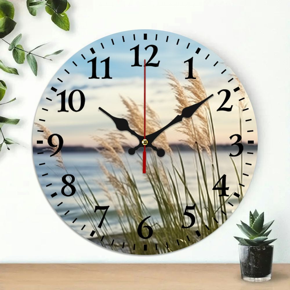 Creowell Impressionist Painting 10 Inch Wooden Wall Clock Decor 10x10in ...