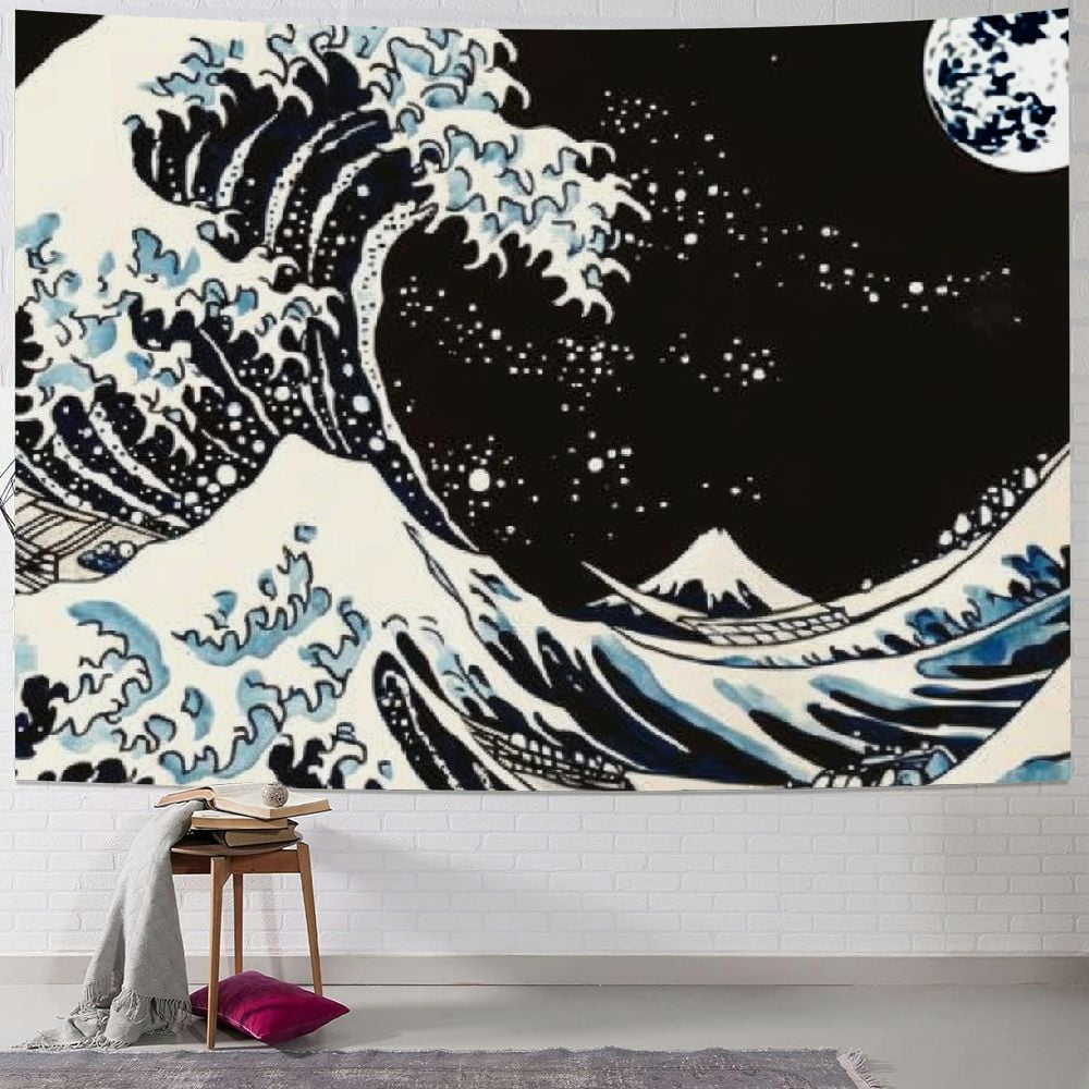 Creowell Japanese Ocean Wave Tapestry,Kanagawa The Great Wave Tapestry ...