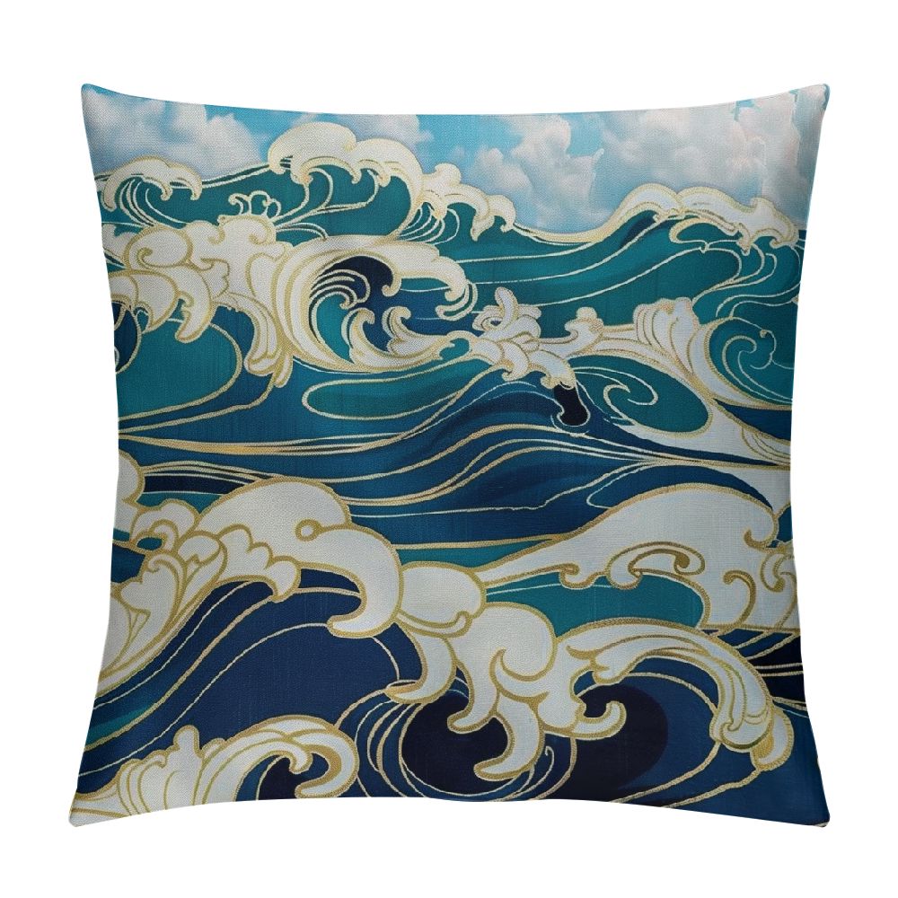 Creowell Japanese Pillow Covers,Decorative Throw Pillow Traditional ...
