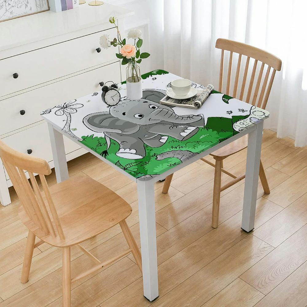 Creowell Jungle Animals Coloring Tablecloth for Kids, Table Cover Giant ...