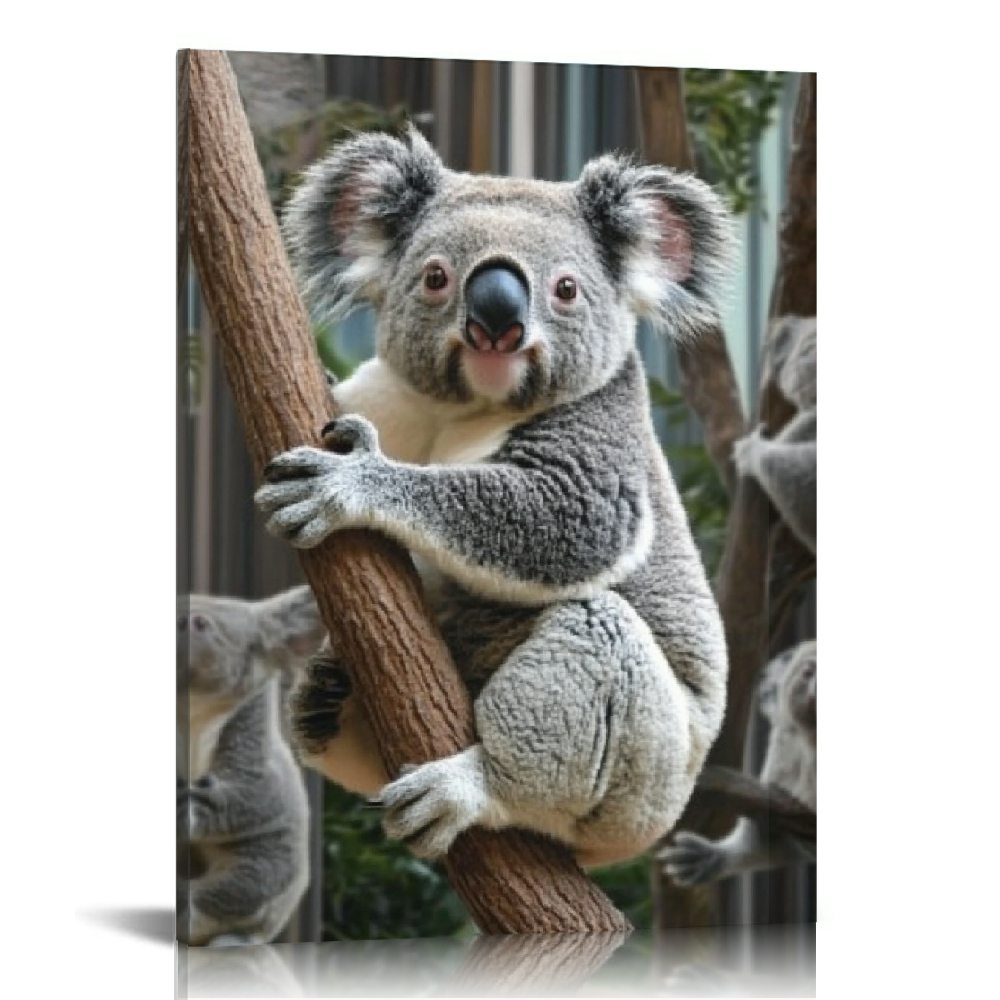Creowell Koala Bear Print On Canvas Wall Art Decor, Ready to Hang, Home ...