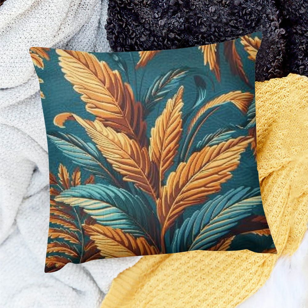 Creowell Leaves Flower Theme Pillow Covers for Home Sofa Couch Decor ...