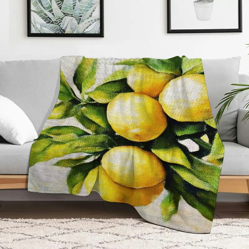 Creowell Lemon Tree Flowers Fuzzy Fluffy Soft Cozy Blanket 40x50in ...