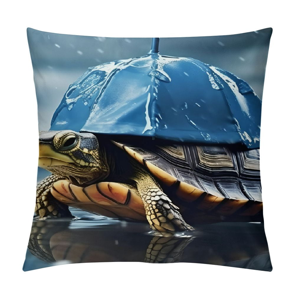 Creowell Lovely Sea Turtle Plush Pillowcase 1 Piece Aesthetic ...