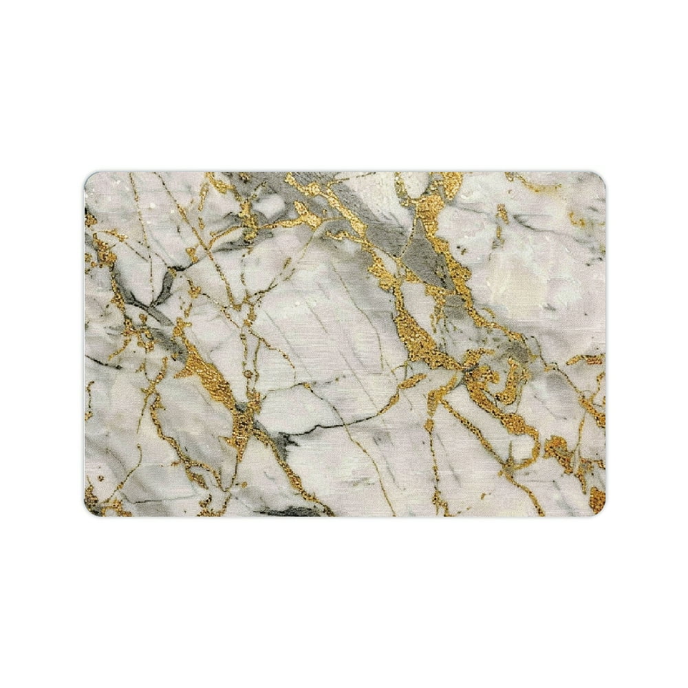 Creowell Marble Texture Gold Veining Diatom Mud Bath Mat - Quick Drying ...