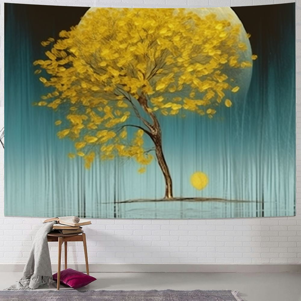 Creowell Moon Surrealism Aesthetic Tapestry College Dorm Home Decor ...