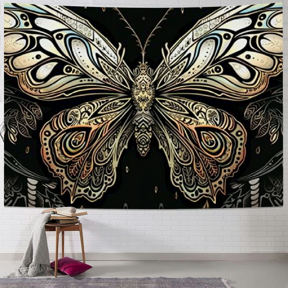Creowell Moth Tapestry and Wall Hanging for Home Decor Bedroom Living ...