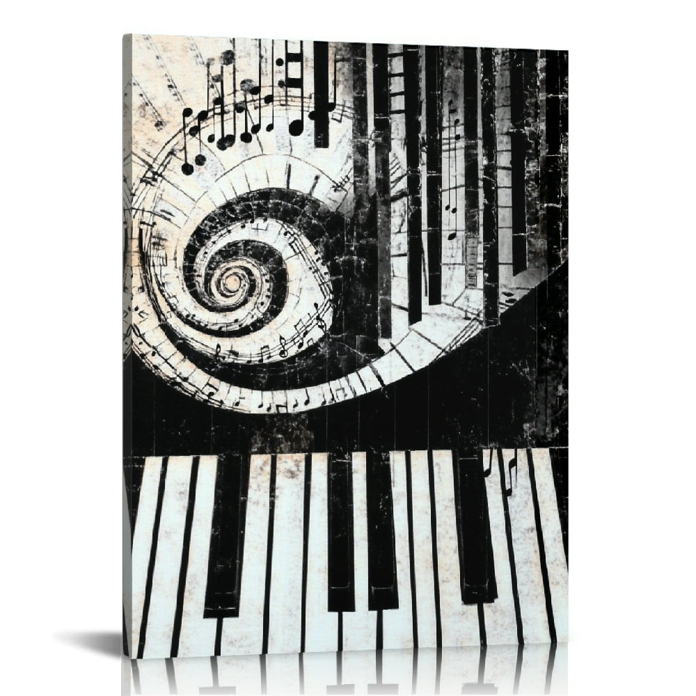 Creowell Music Notes Canvas Wall Art Decor for Home Living Room Bedroom ...