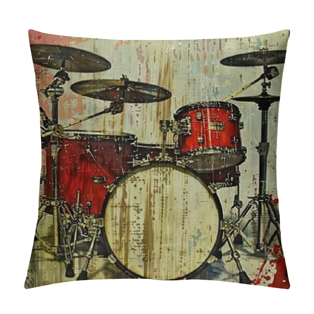 Creowell Music Pillows Rock N Roll Jazz Musical Instrument Drum Set for ...