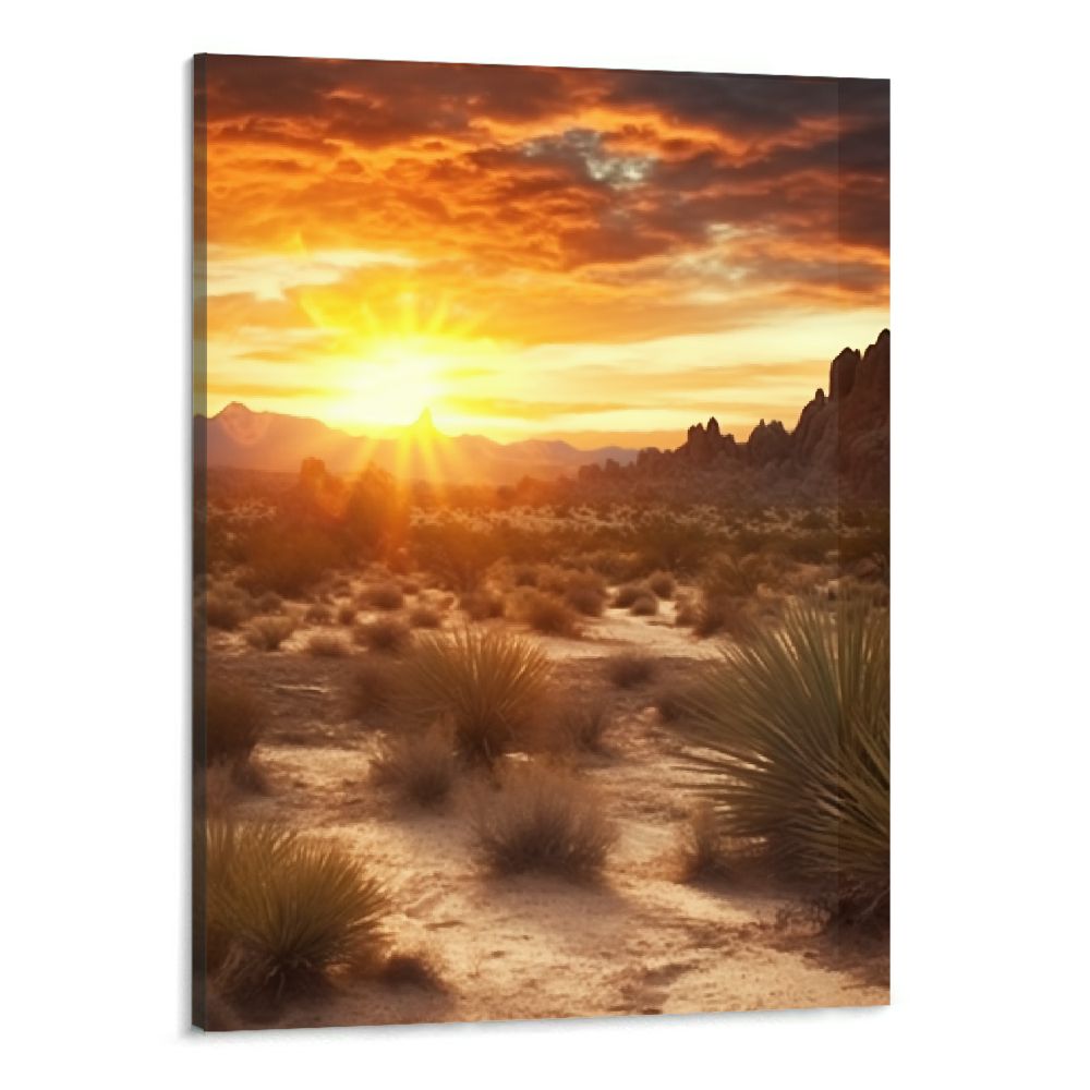 Creowell Natural Canvas Wall Art Print Joshua Tree National Park Poster ...