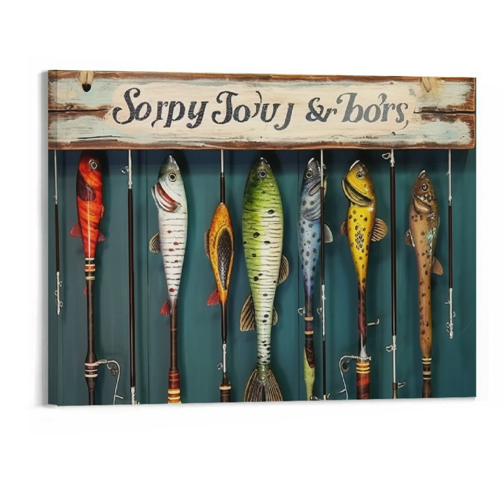 Creowell Nautical Wall Art Inspirational Scripture Fish Pictures ...