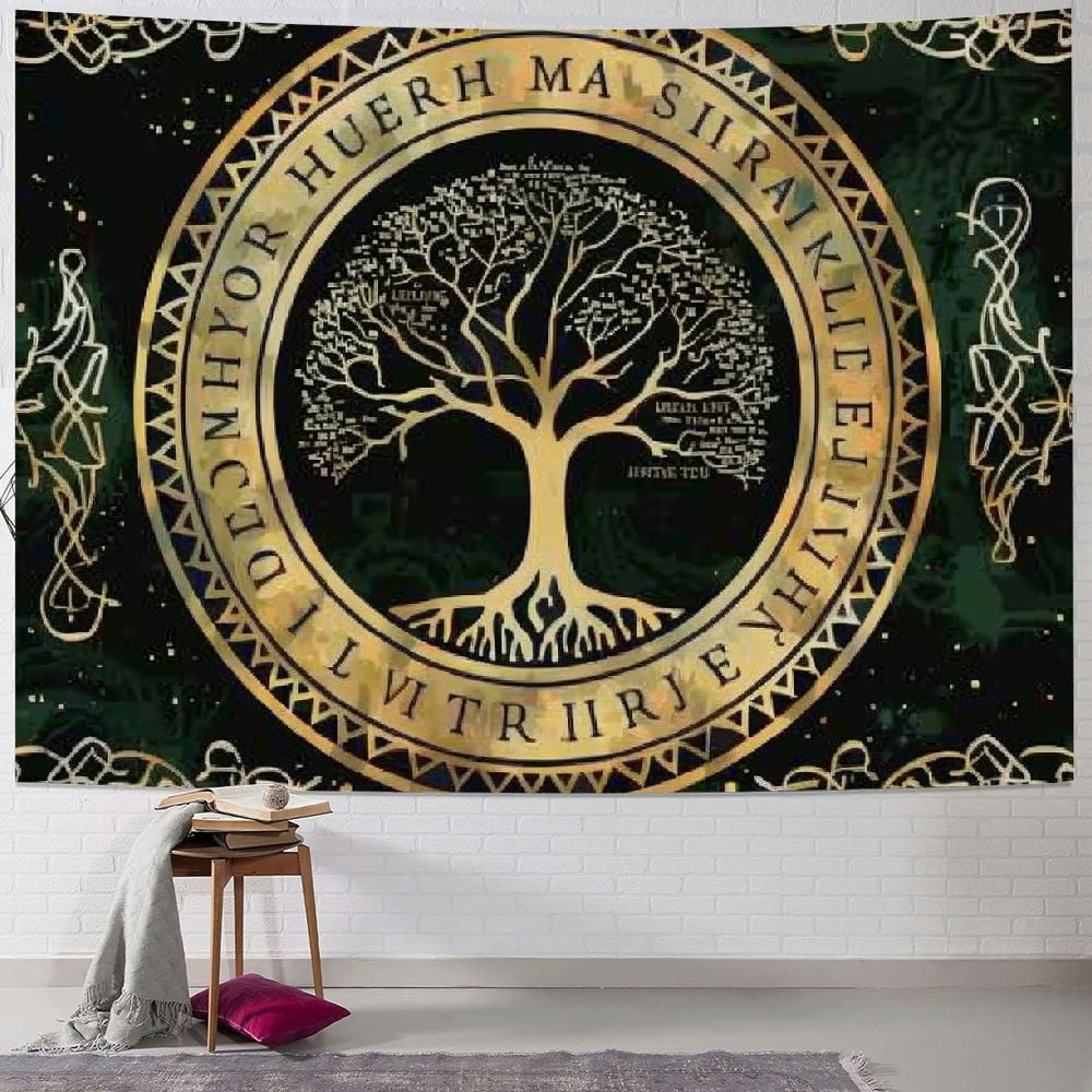 Creowell Nordic Vikings Tapestry Viking Yggdrasil Tree of Life Celtic ...