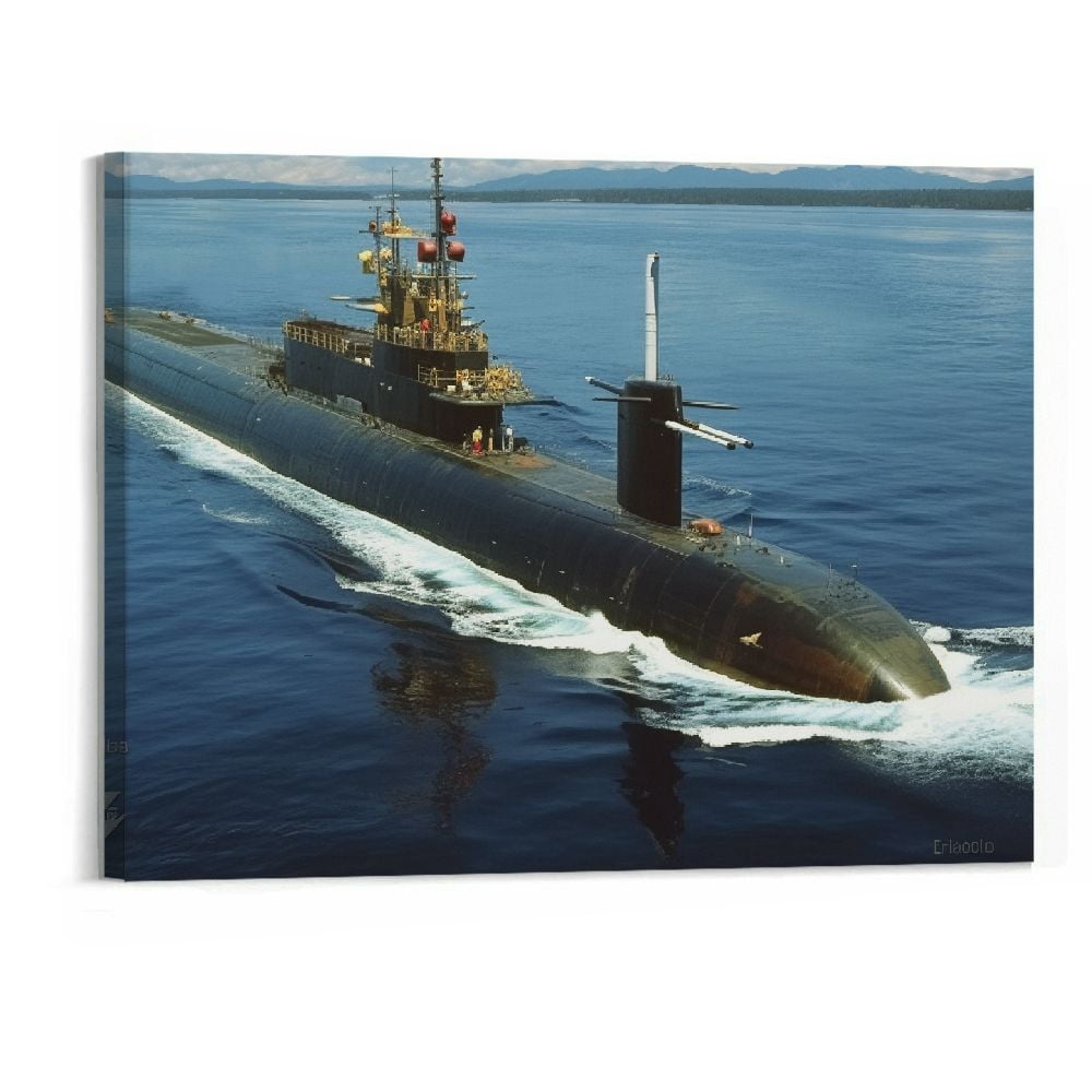 Creowell Nuclear Powered Submarine Airforce Navy Army Warship Poster ...