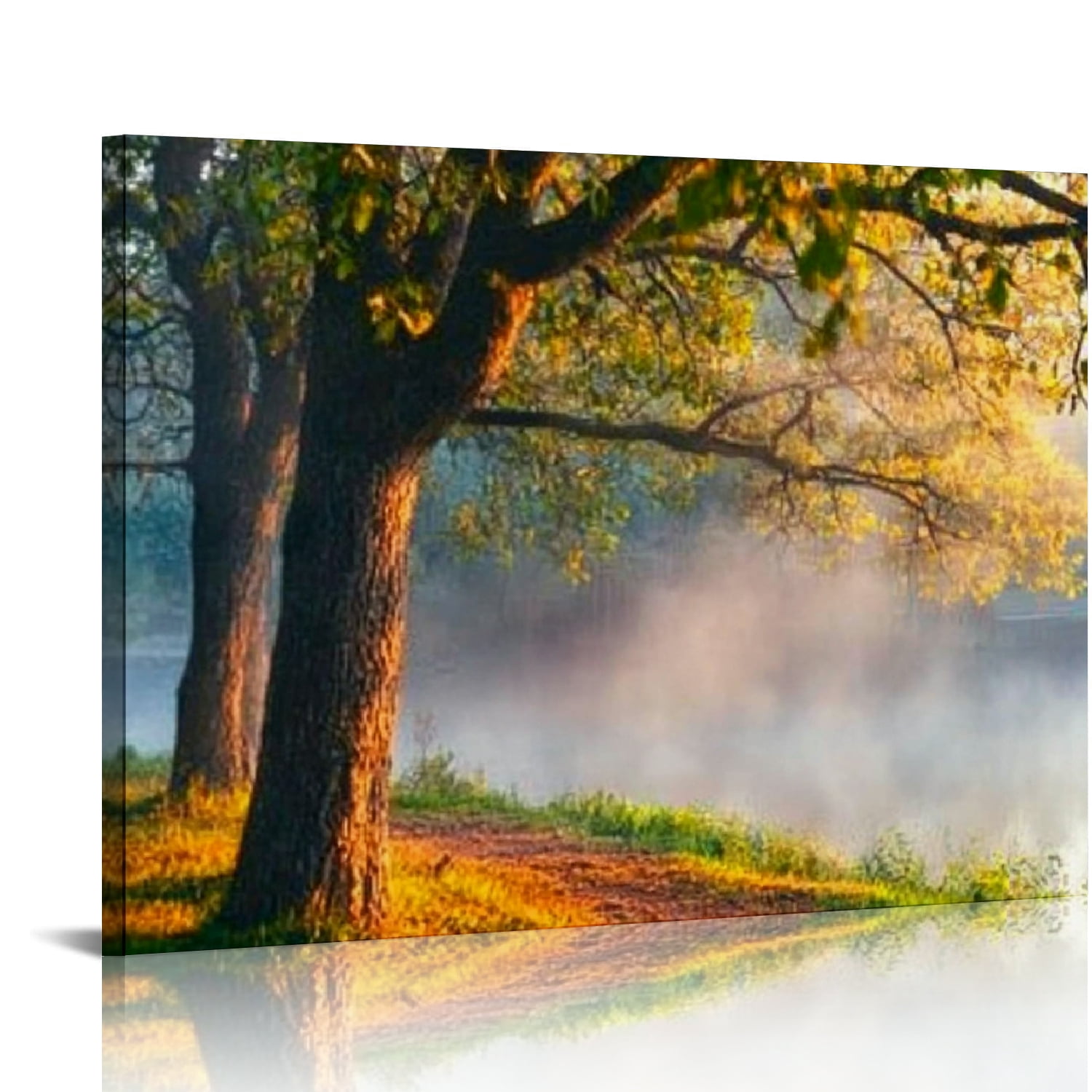Creowell Oak Wall Art Nature Landscape Forest Wall Decoration Living ...