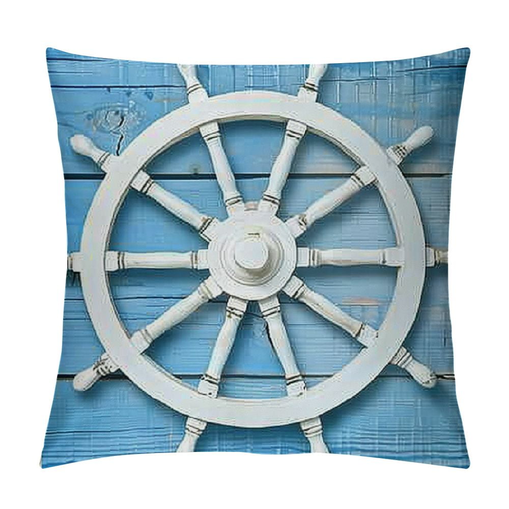 Creowell Ocean Beach Pillow Covers Nautical Summer Sea Theme Cushion ...