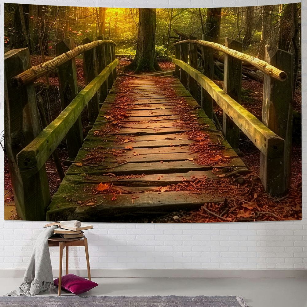Creowell Office Background Room Divider Decor Tapestry,Natural Scenery ...