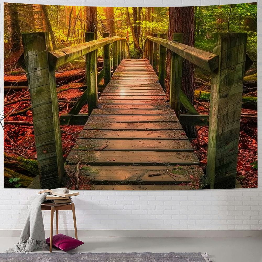 Creowell Office Background Room Divider Decor Tapestry,Natural Scenery ...