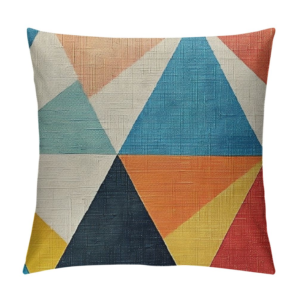Creowell Outdoor Throw Pillow Covers Boho Colorful Fun Mid Century ...