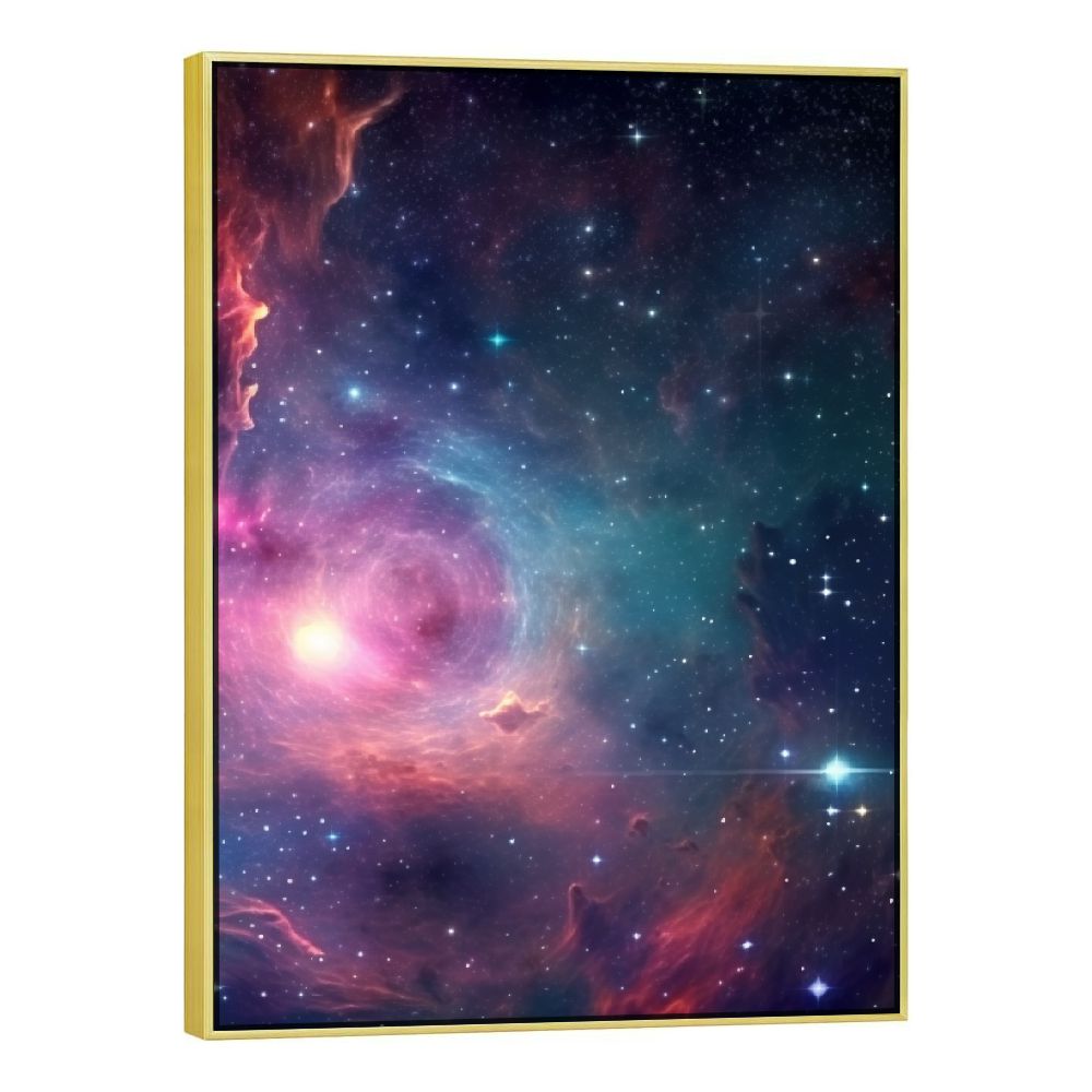 Creowell Outer Space Canvas Wall Art - Framed for Modern Home ...
