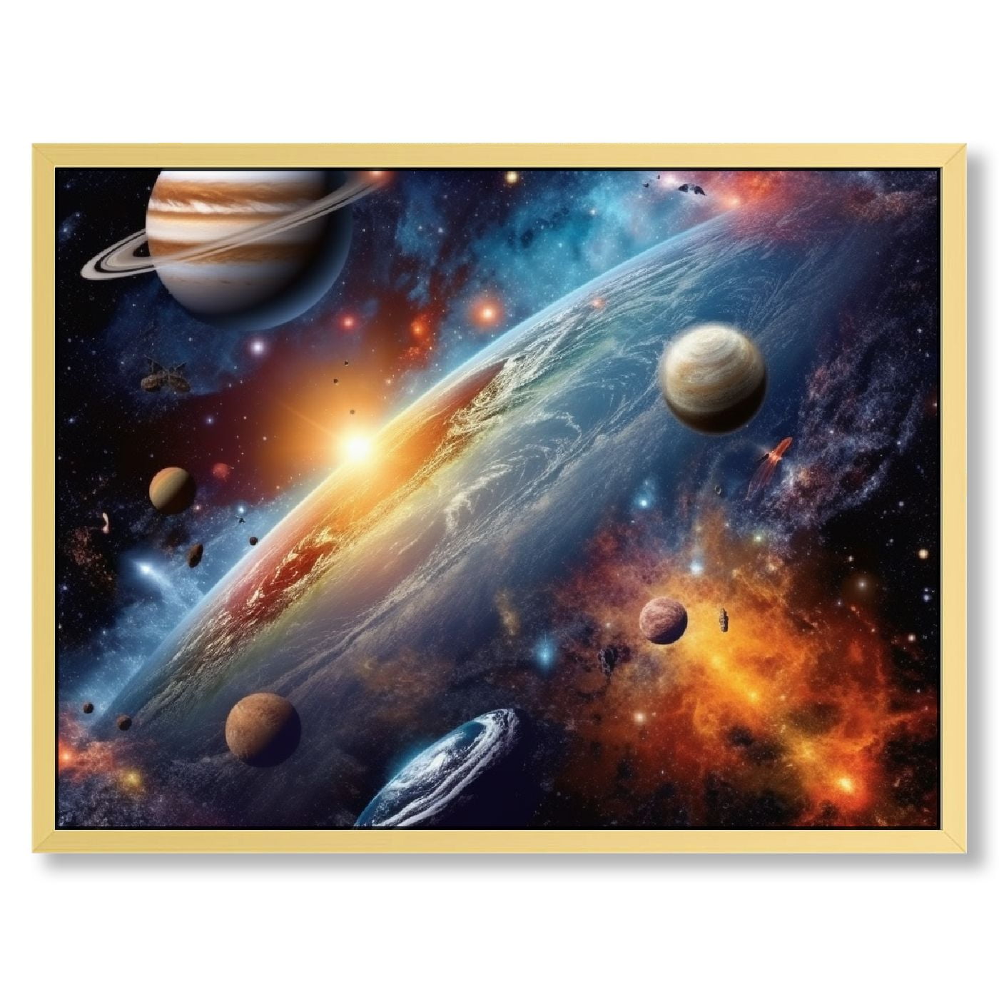 Creowell Outer Space Canvas Wall Art - Prints for Modern Home ...