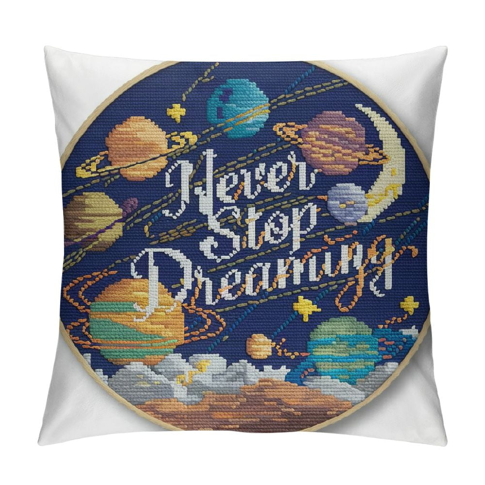 Creowell Outer Space Pillow Case, Cute Planets and Star Cluster Solar ...