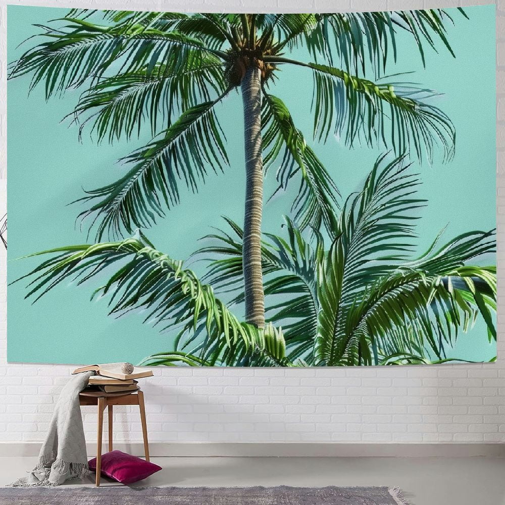 Creowell Palm Tree Backdrop Greenery Wall Hanging Tapestry Tropical ...