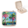 Creowell Palm Trees Blue Sky Travel Jewelry Box for Necklace Ring ...