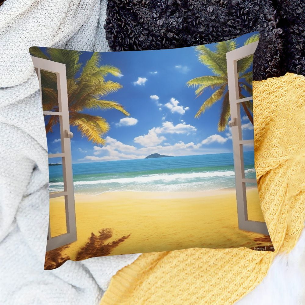 Creowell Palm Trees Pillow Covers Set for Home Sofa Couch Decor | 100% ...