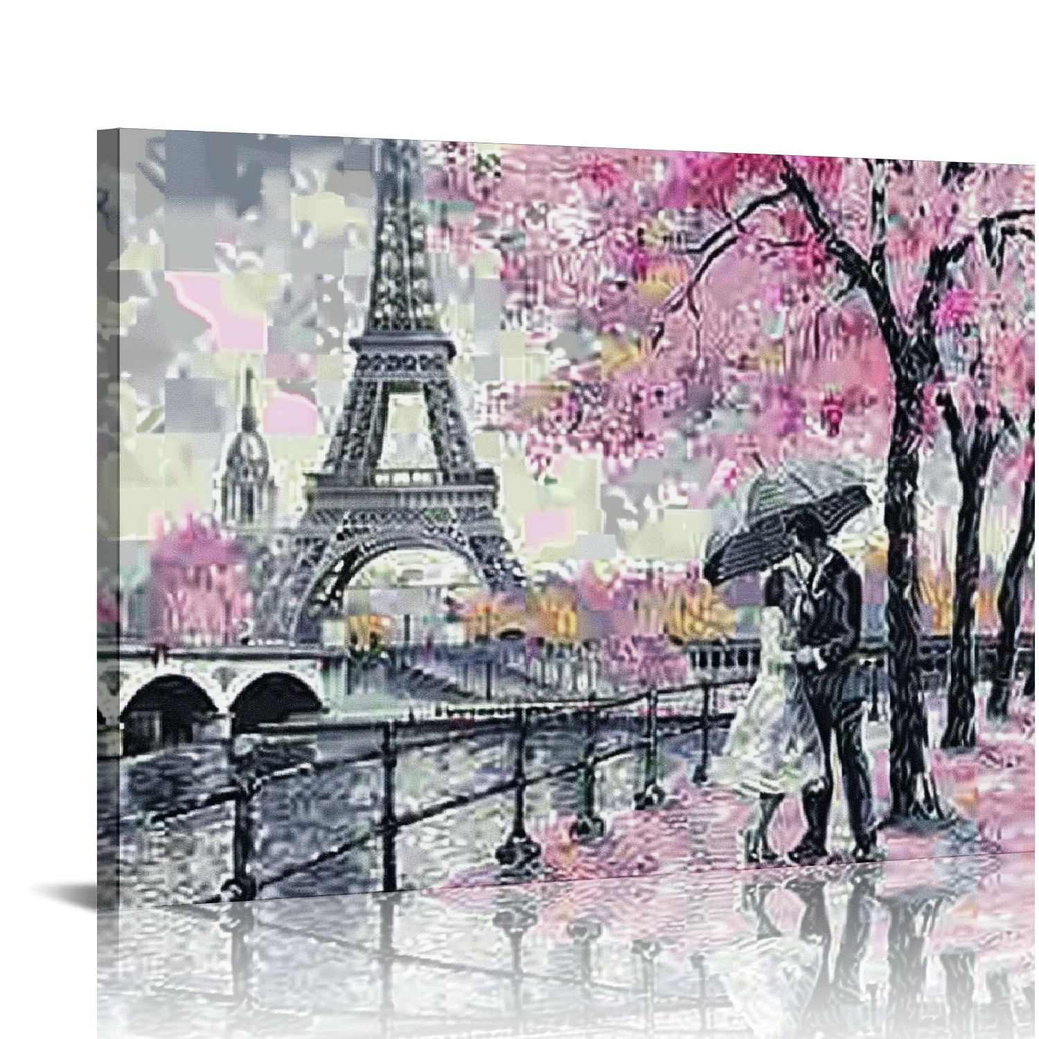 Creowell Paris Decor for Bedroom Canvas Wall Art Pink Theme Girls Room ...