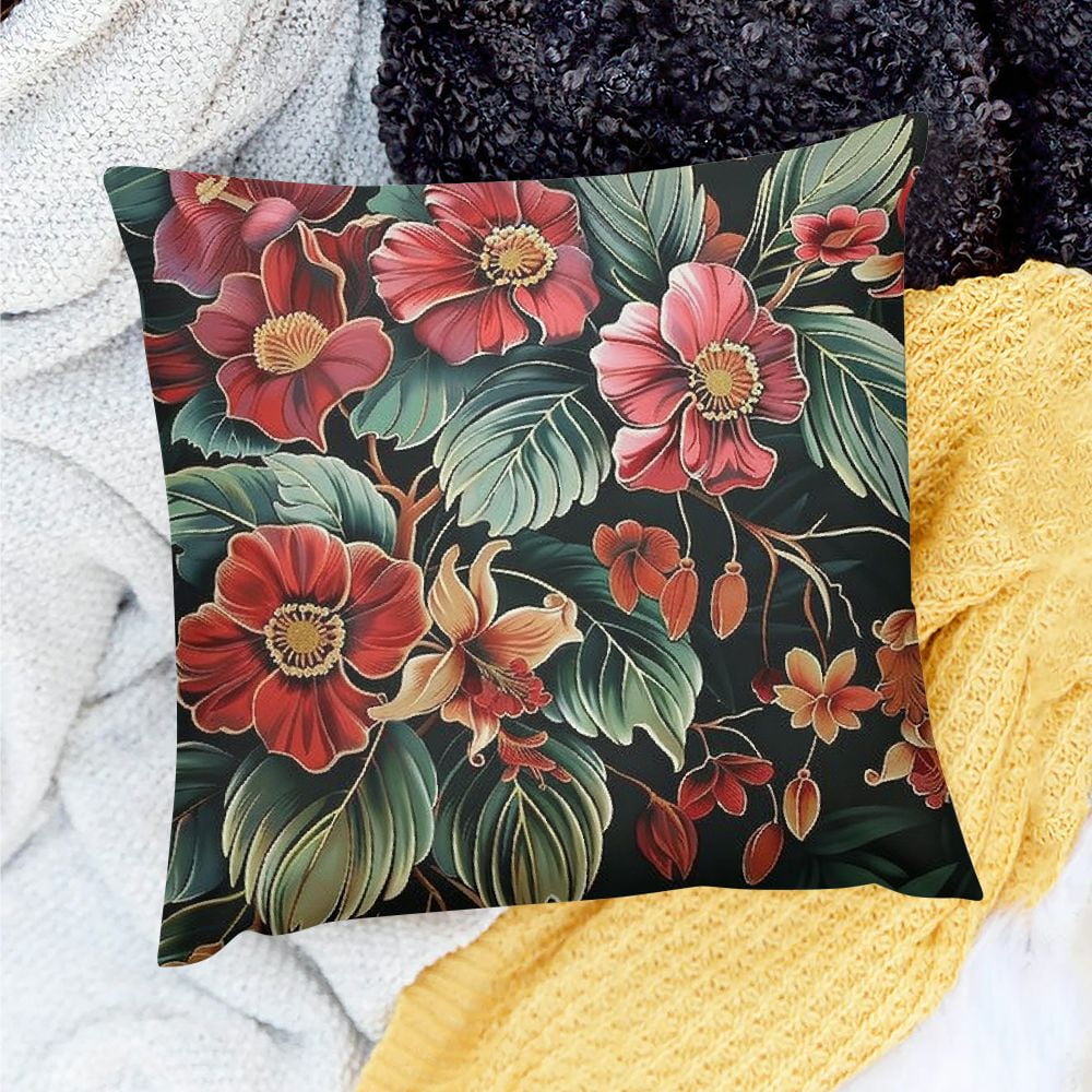 Creowell Party Supplies Flowers Leaves Black Background Farmhouse Decor ...