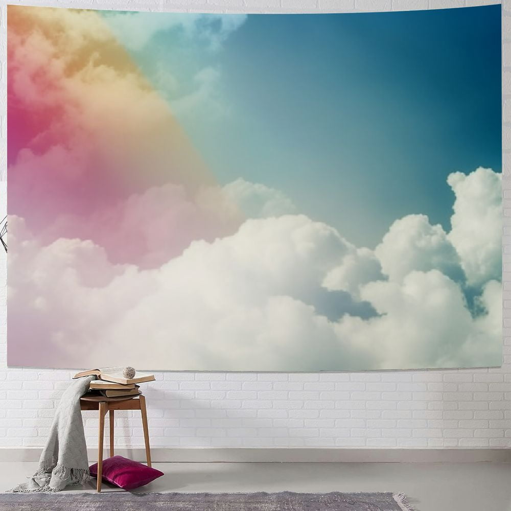 Creowell Pastel Cloud Tapestry Sky Tapestry Clouds Ceiling Tapestry ...