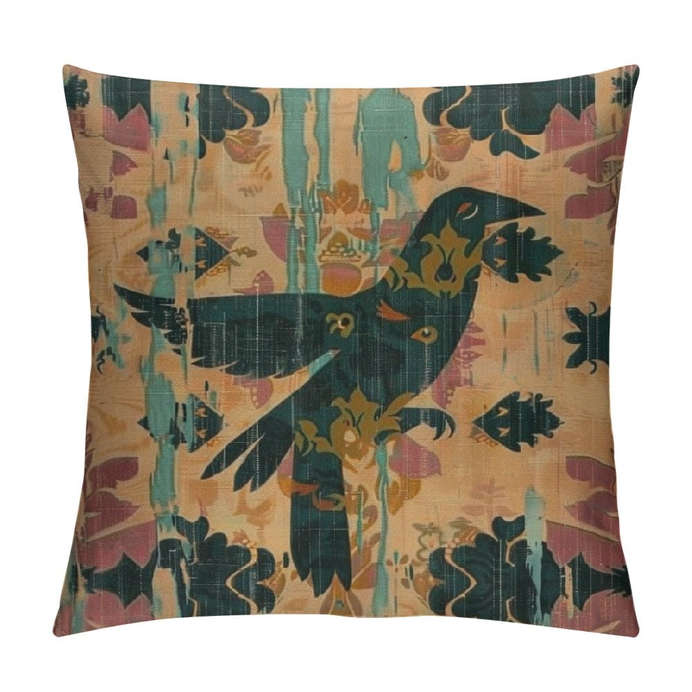 Creowell Pattern Decorative Square Throw Pillow Covers Short Plush Sofa ...