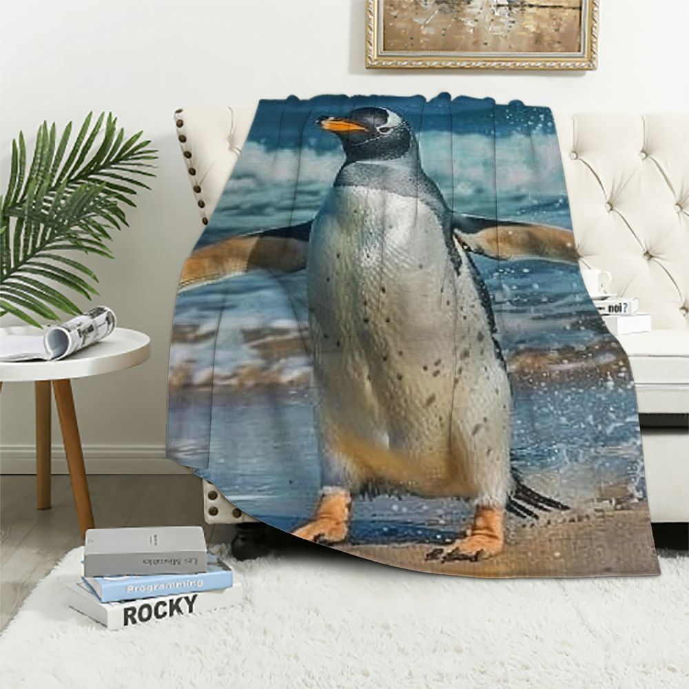 Creowell Penguin Throw Blanket for Bedroom Living Room, Bed Blanket ...