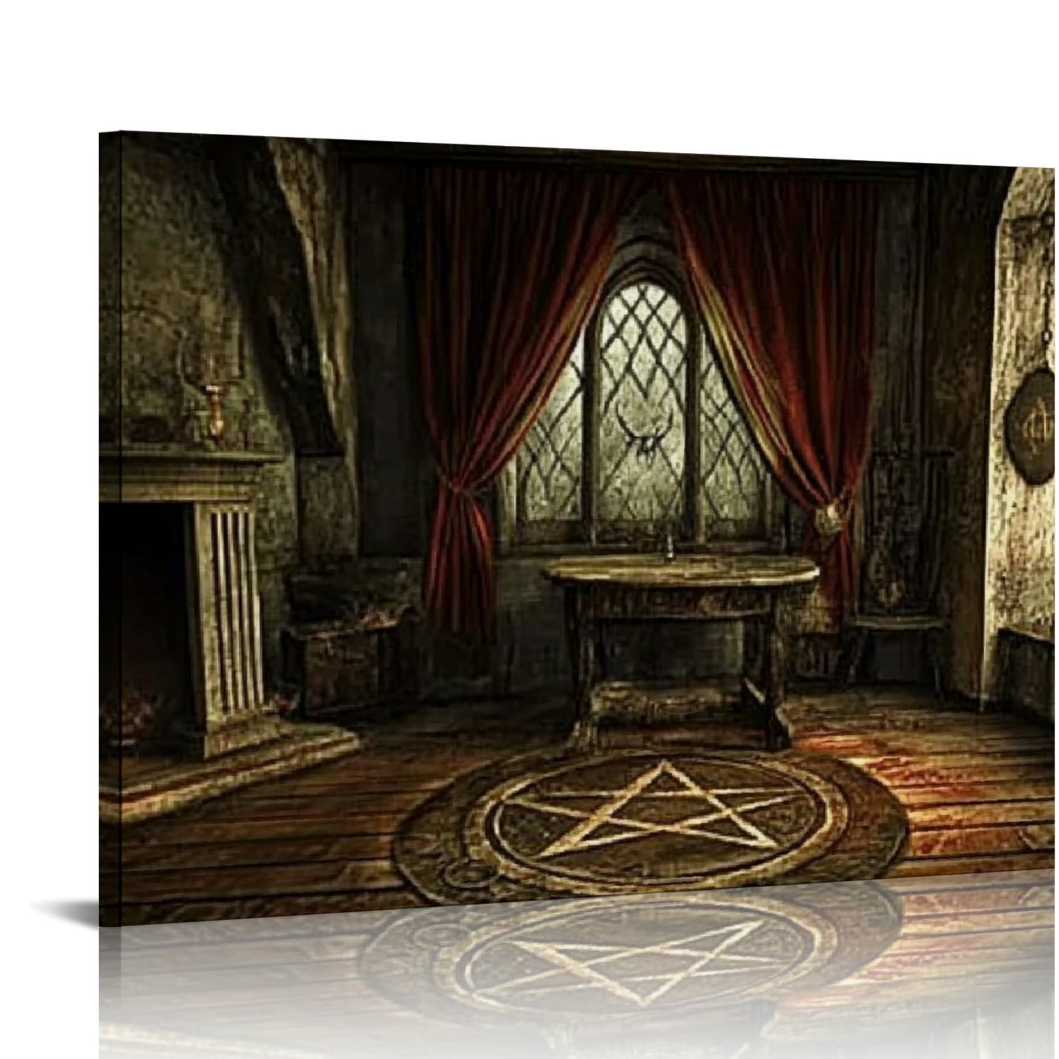 Creowell Pentagram Table Room Art Modern Canvas Prints Wall Decorations ...