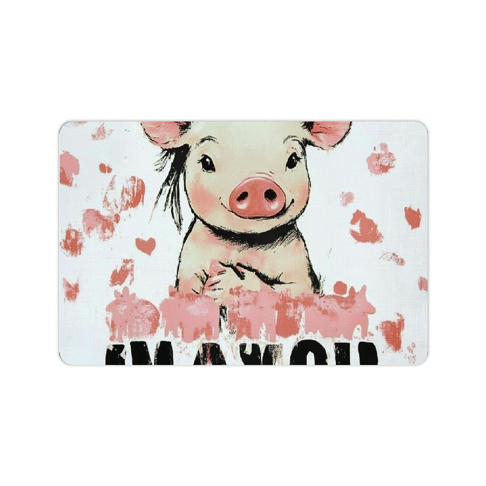 Creowell Pig Girl Silk Diatom Mud Bath Mat Non-Slip Quick Drying ...