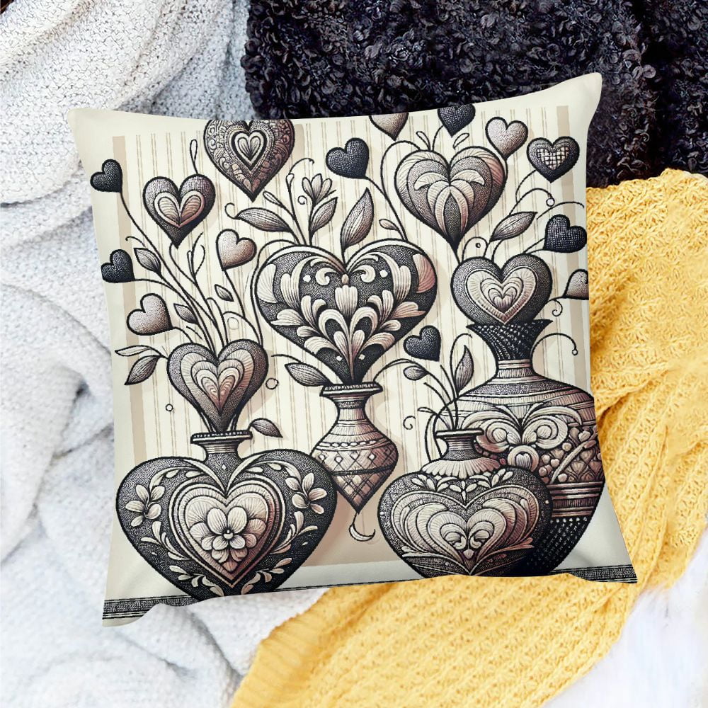 Creowell Decor Indoor Heart-shaped Designs Vases Patterns Party Decor ...