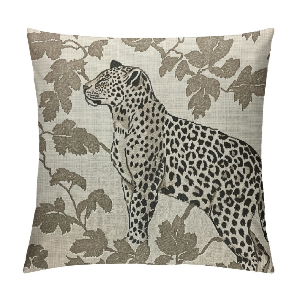Creowell Pillow Covers Leopard Seamless Background Throw Pillow Covers ...