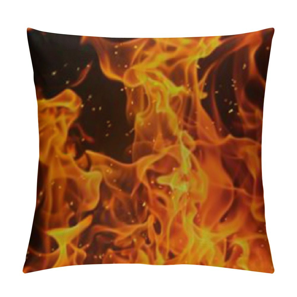 Creowell Pillow Covers Simple and Cool Flame Throw Pillow Covers Cases ...