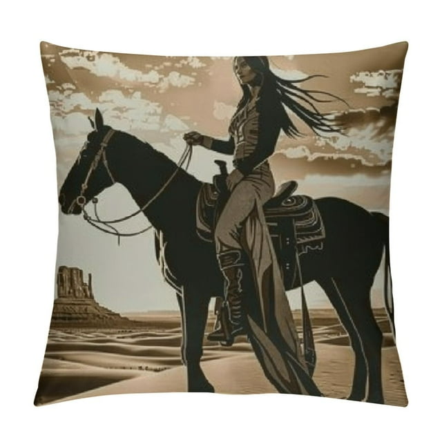 Creowell Pink Long Live Cowgirl Pillow Covers,Pink Western Throw Pillow ...