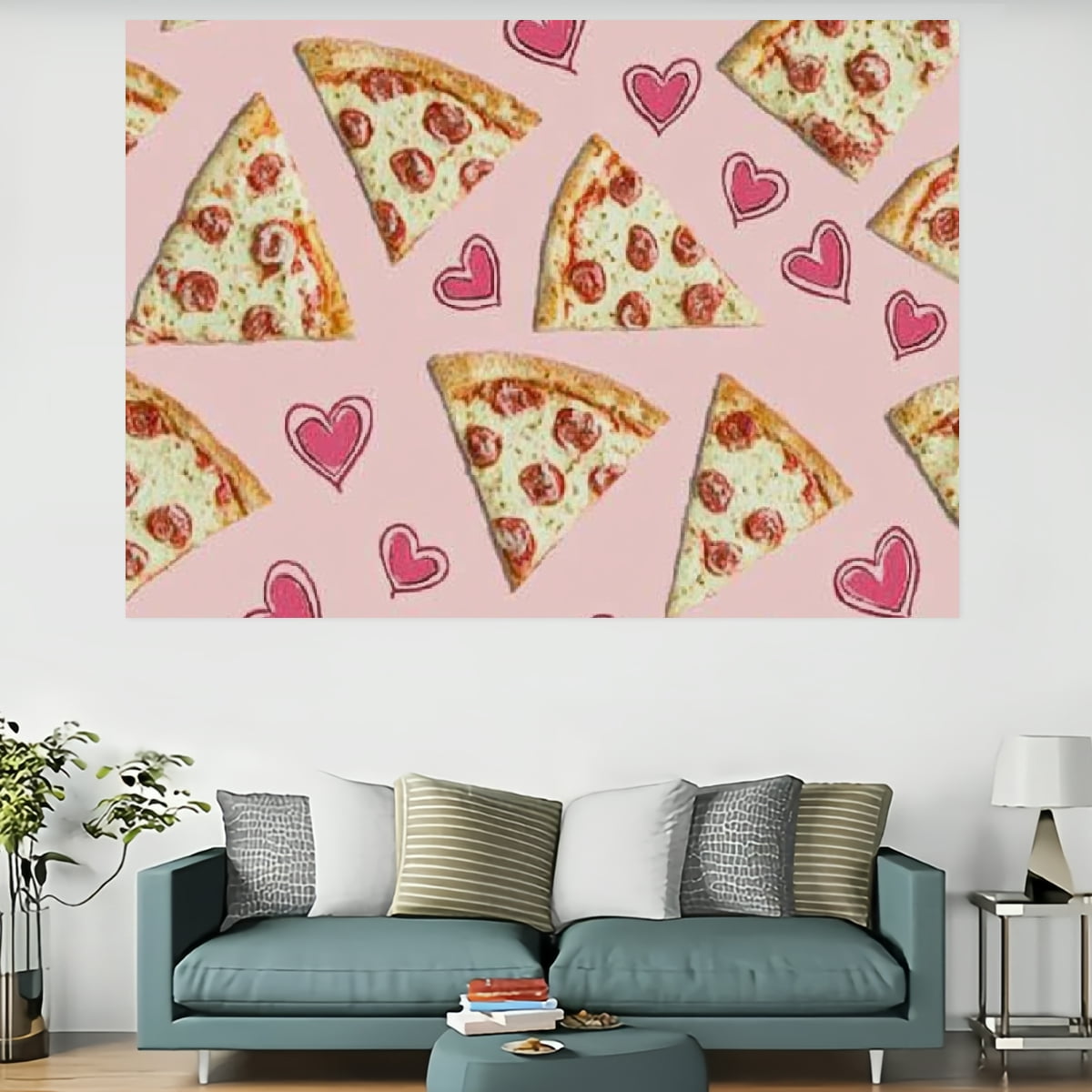 Creowell Pizza Slices Wall Tapestry Art for Bedroom Living Room 60x40in ...