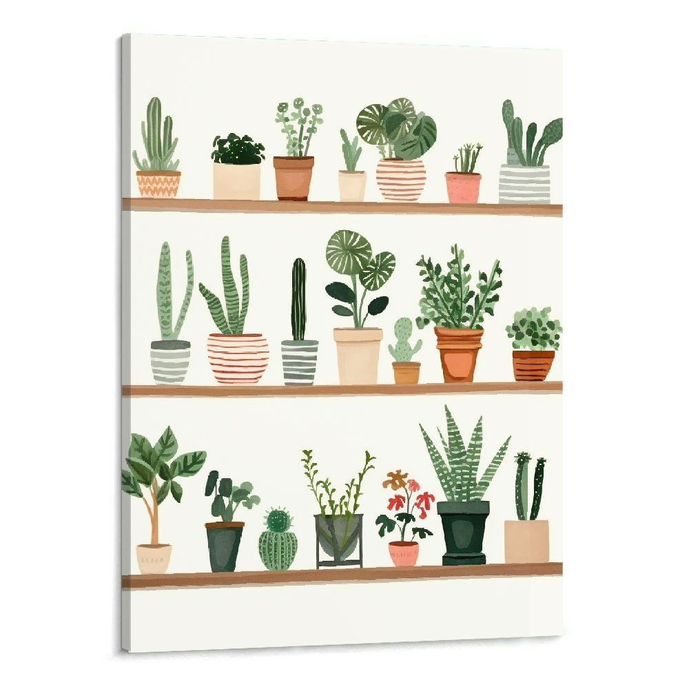 Creowell Plant Pictures Wall Art Succulent Art Wall Decor Plant Prints ...
